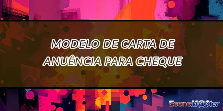 Carta de Anuência para Cheque - Portal do Economaster